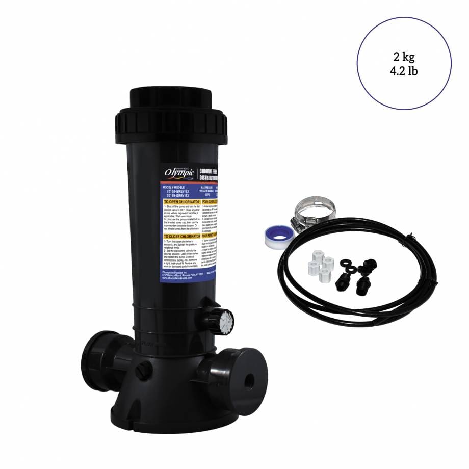 Automatic in-line chlorinator feeder - Olympic Pool Accessories